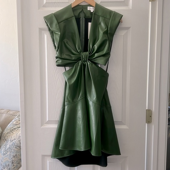 A.L.C. | Dresses | Nwt Alc Lexi Vegan Leather Cutout Mini Dress | Poshmark